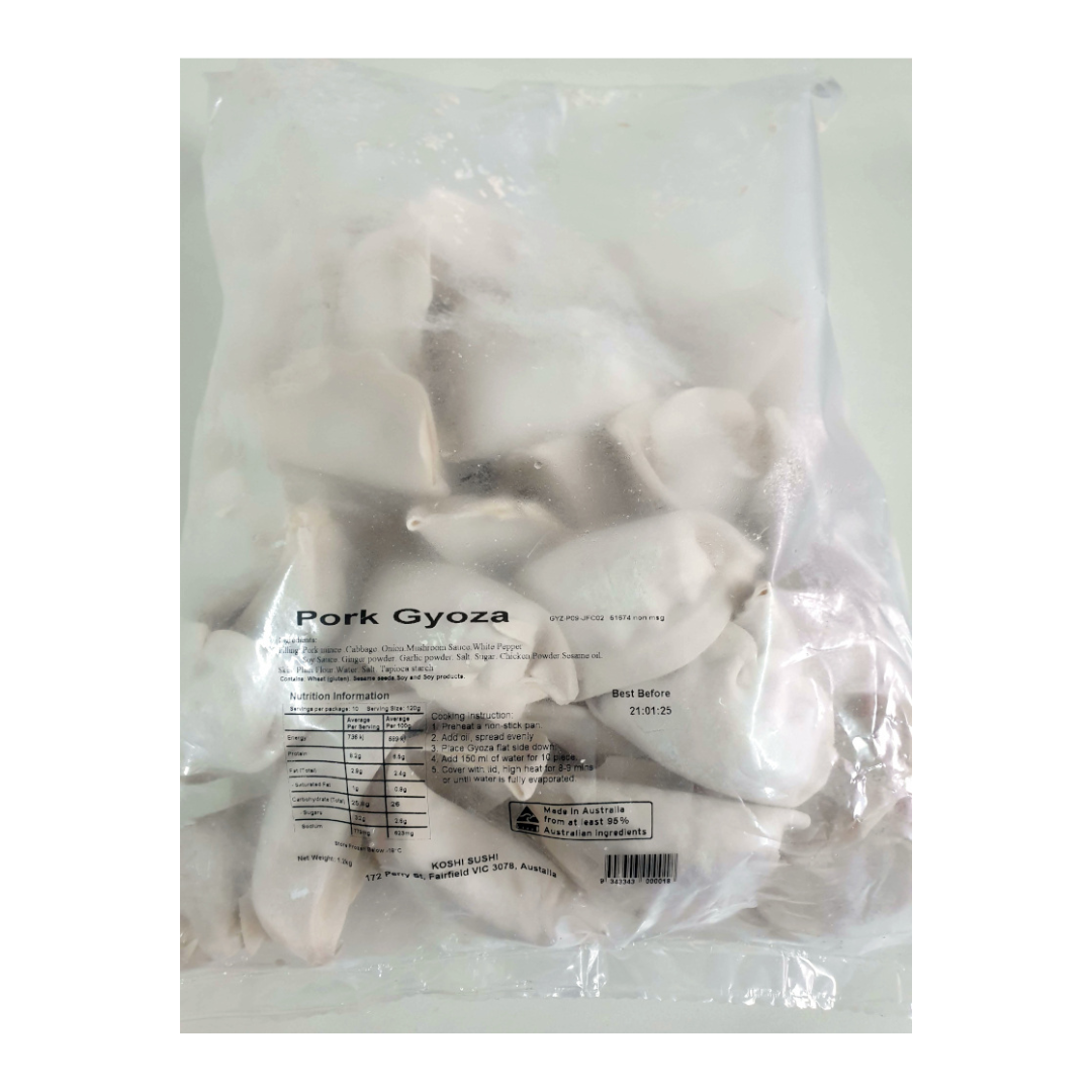 Pork Gyoza No MSG 1.2kg 60pc – JFC New Zealand Ltd
